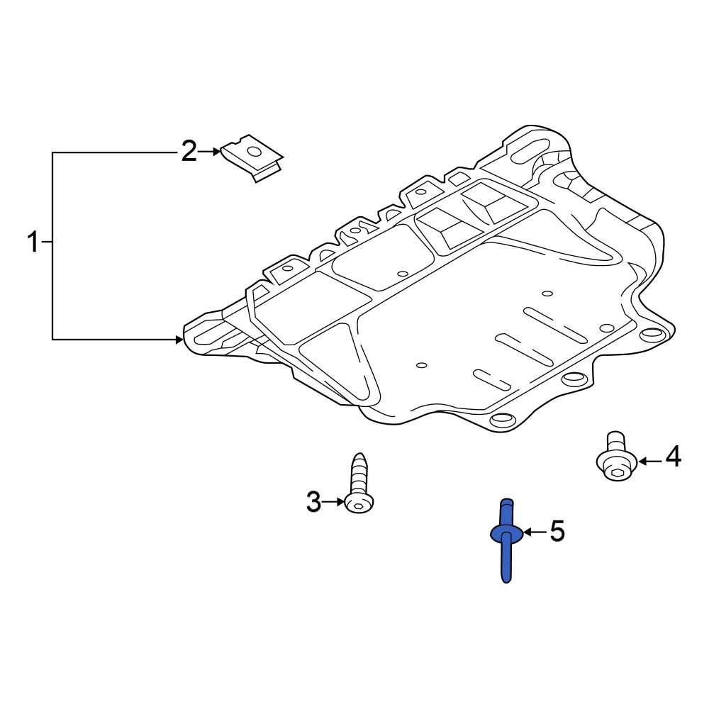 Volkswagen OE 5WA825267A - Radiator Support Splash Shield Rivet