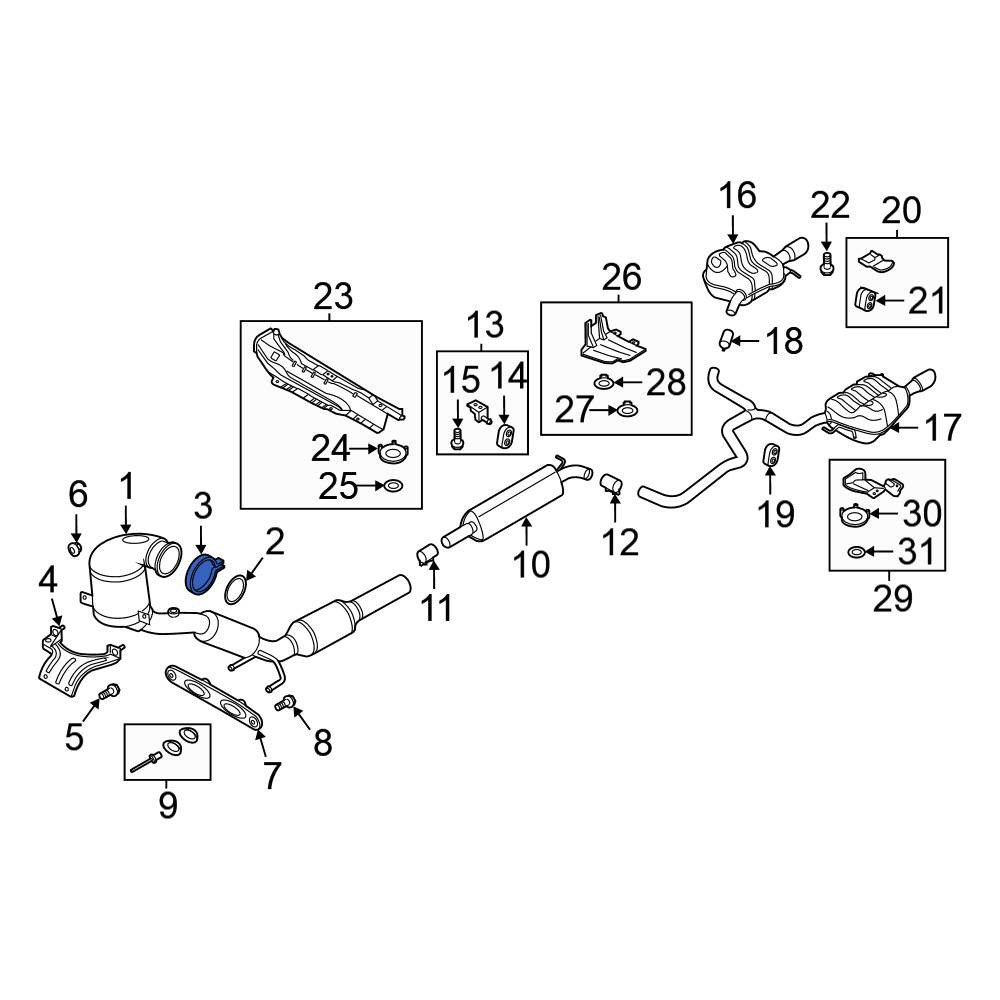 Volkswagen OE 5Q0253725G - Catalytic Converter Clamp