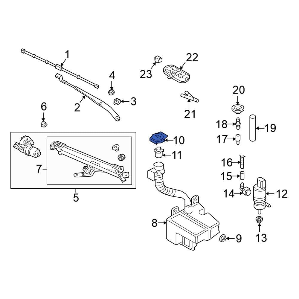 Volkswagen OE 3Q0955455 - Front Washer Fluid Reservoir Cap