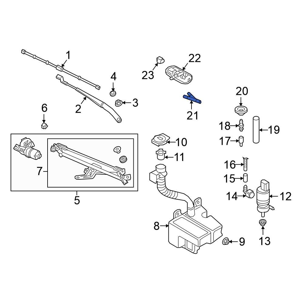 Volkswagen OE 1J0955873D - Front Windshield Washer Hose Adapter