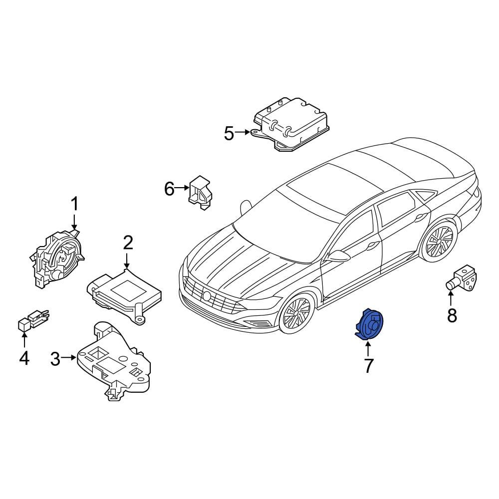 Volkswagen OE 5Q0959354A - Center Air Bag Impact Sensor