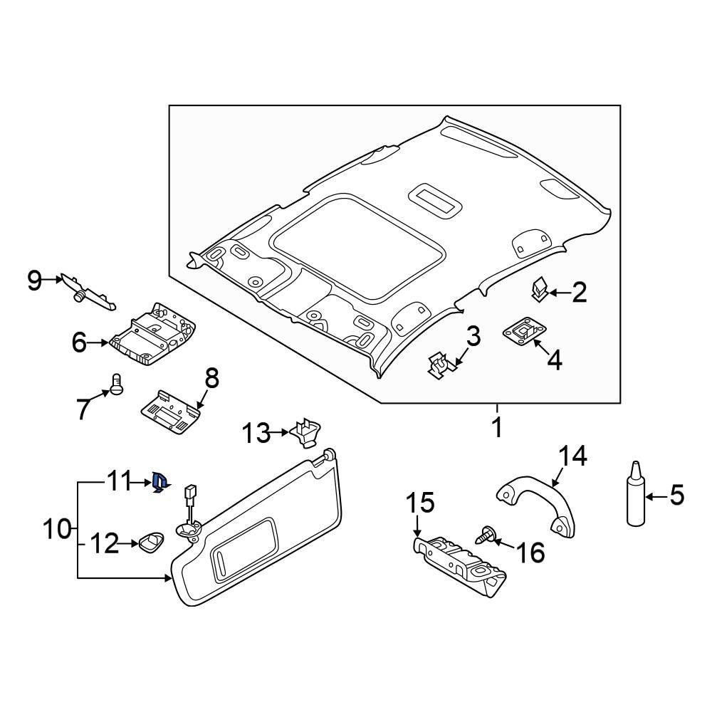 Volkswagen OE 5G0867633 - Sun Visor Clip