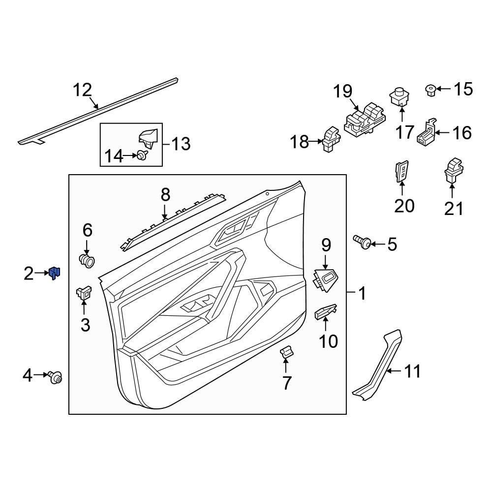 Volkswagen OE 510868246 - Door Interior Trim Panel Retainer