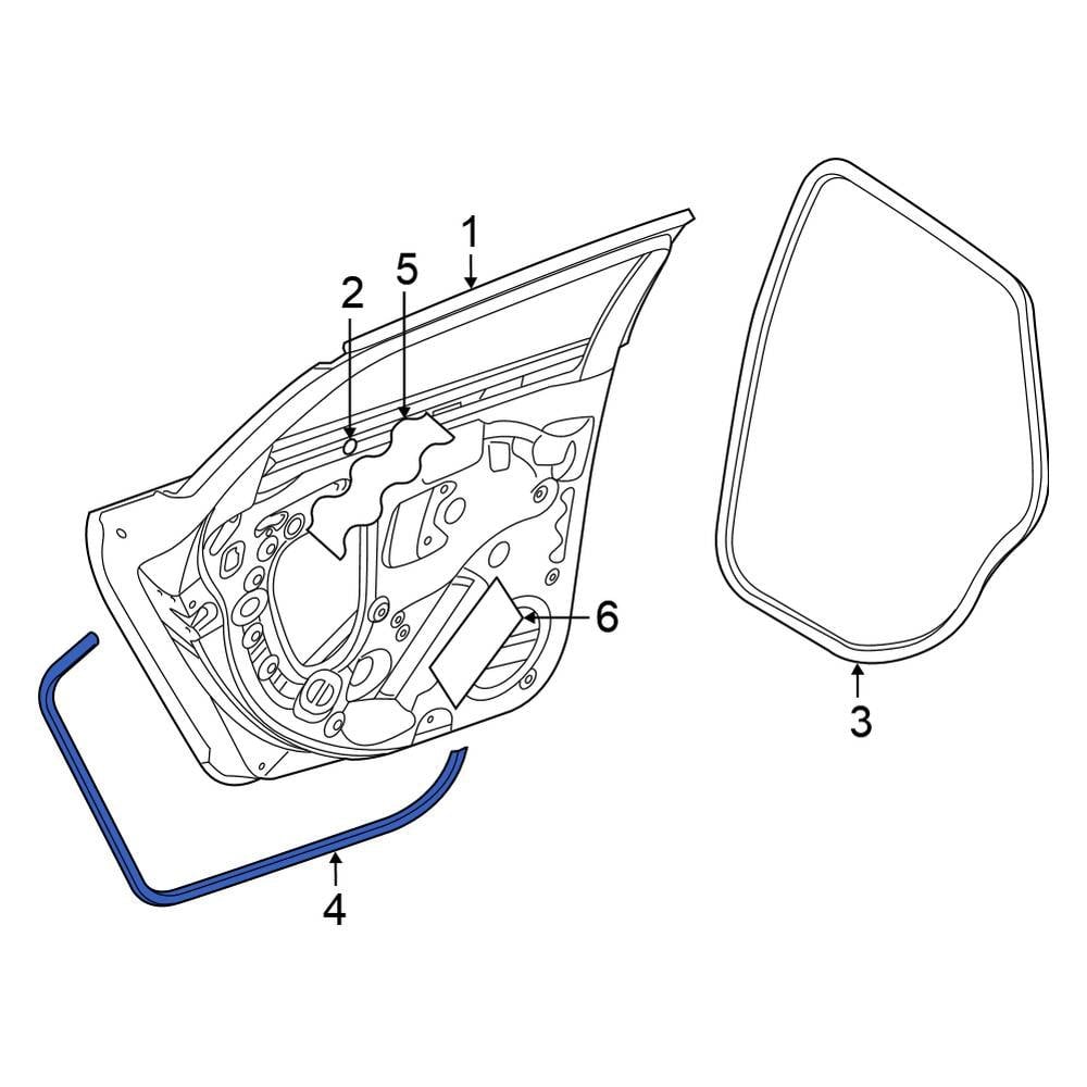 Volkswagen OE 17A839702B5AP - Rear Right Outer Door Seal