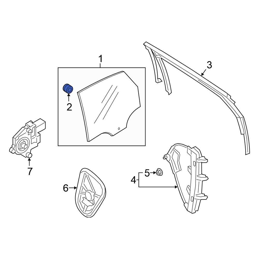 Volkswagen OE 8K0845867 - Door Glass Guide Pin