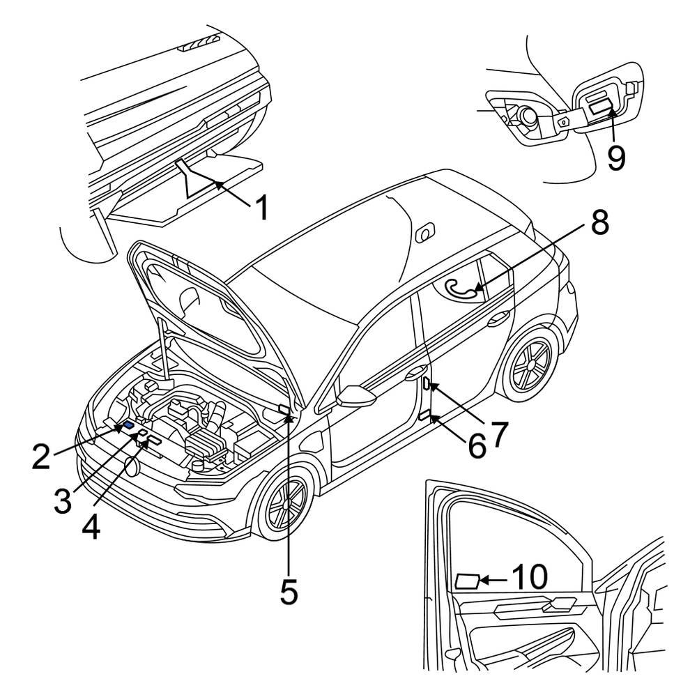 Volkswagen OE 5QF010008A - A/C System Information Label