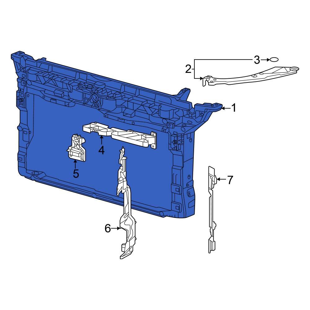 Volkswagen OE 5H0805588J - Front Radiator Support Panel