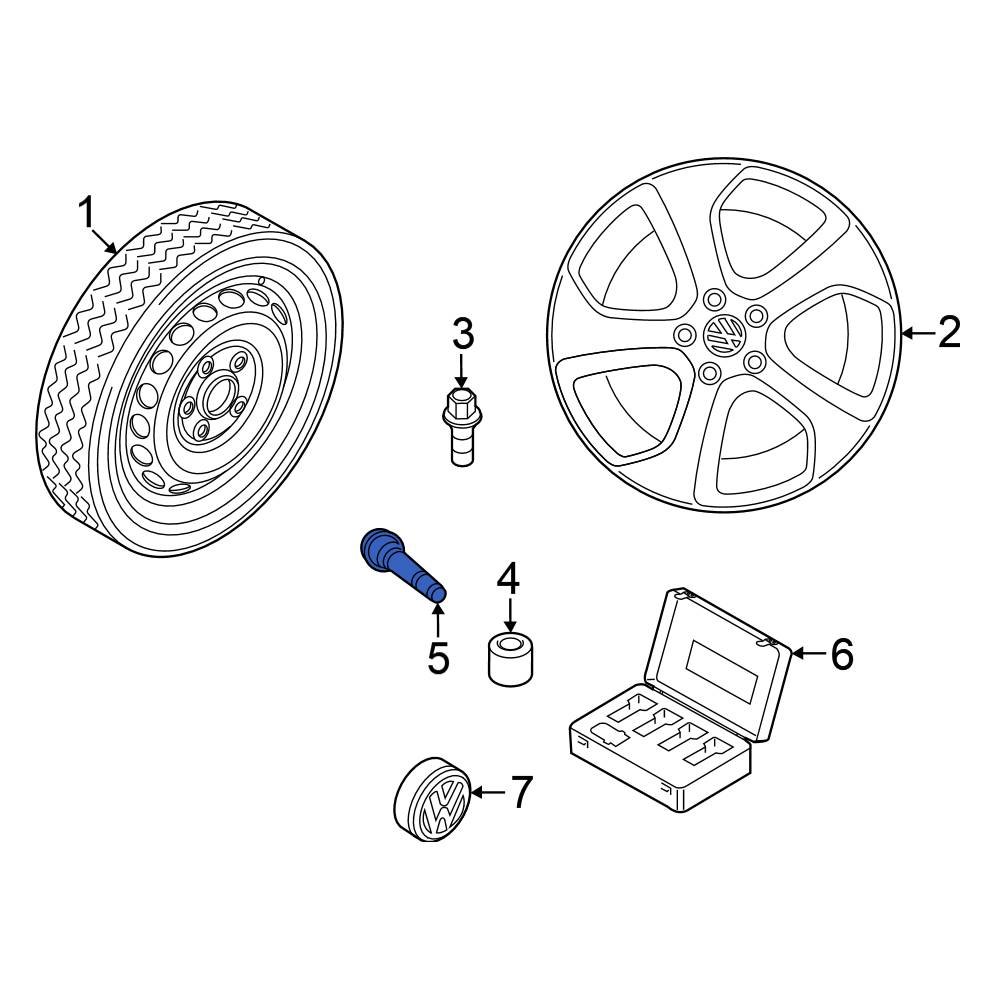 Volkswagen OE 311601361 - Tire Valve Stem