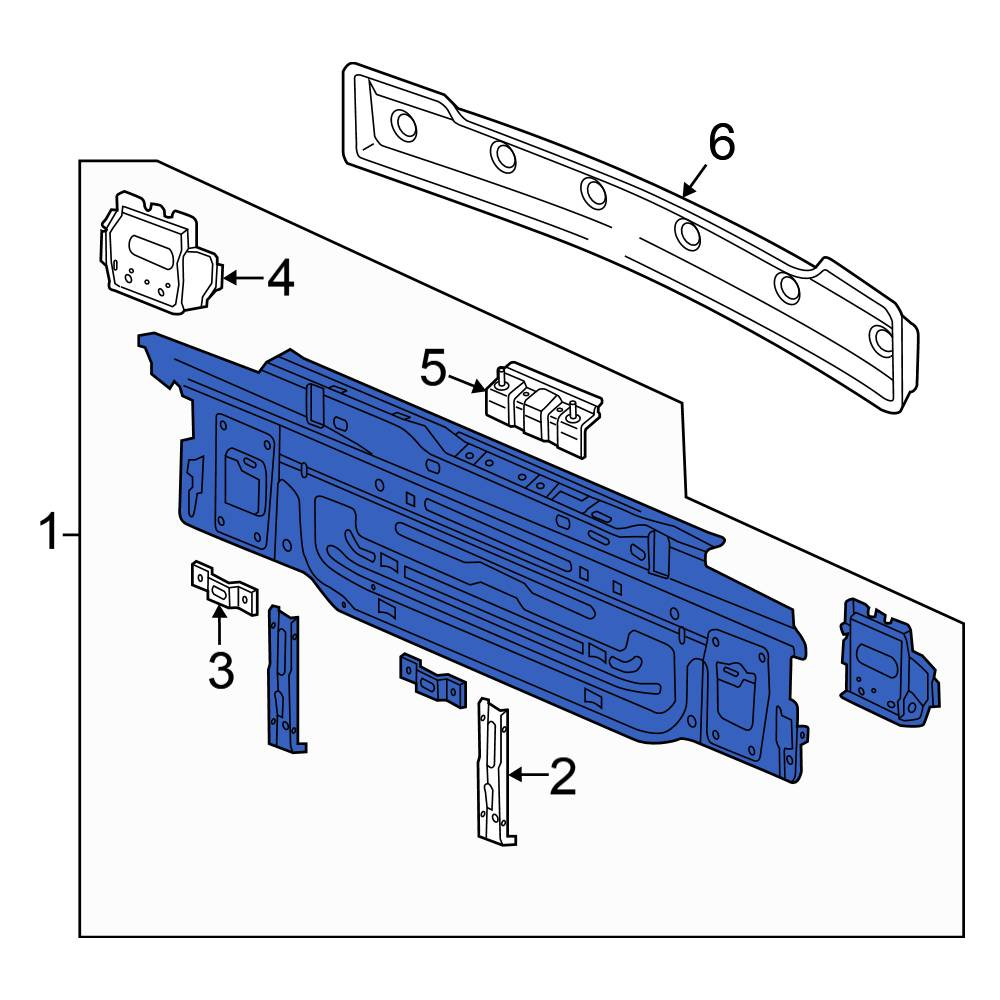 Volkswagen OE 5H6813301D - Rear Rear Body Panel