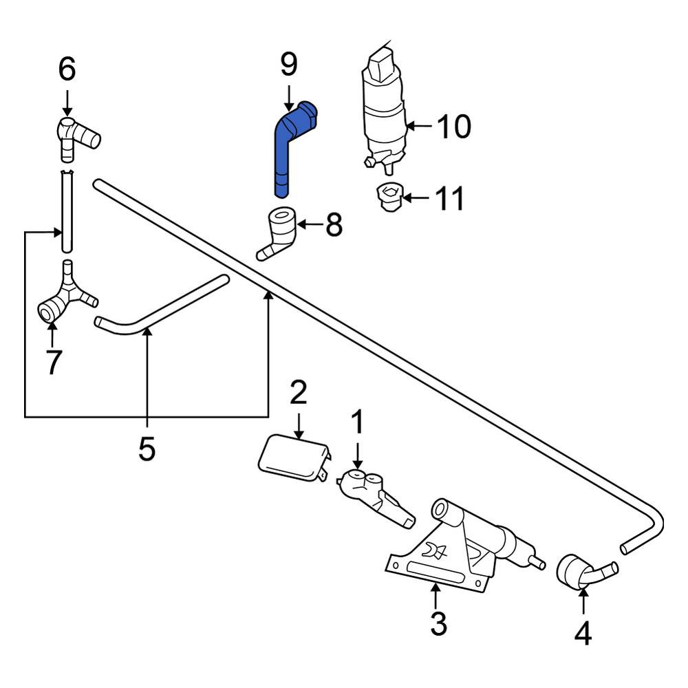 Volkswagen OE 1T0955975 - Headlight Washer Hose Connector
