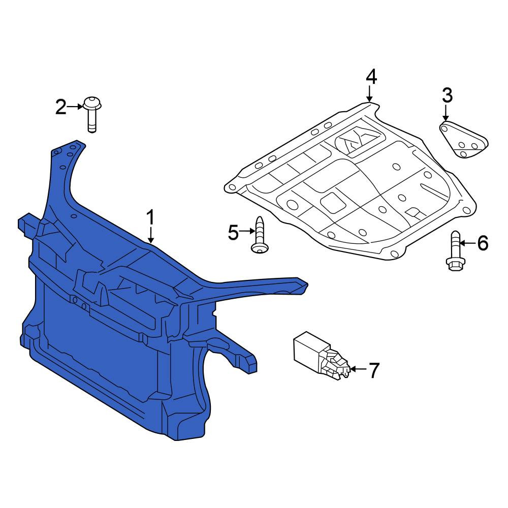 Volkswagen OE 1Q0805588E9B9 - Front Radiator Support Panel