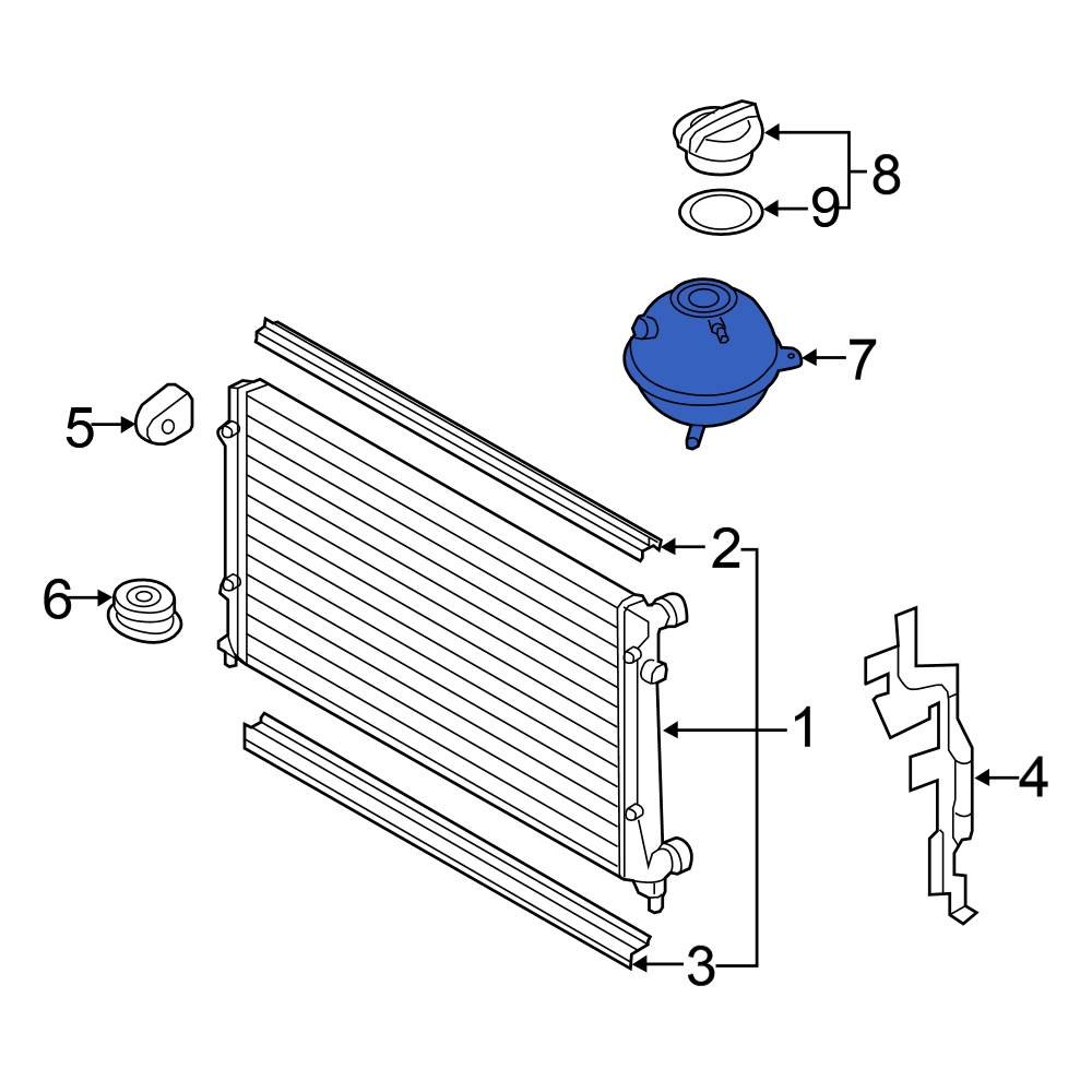 Volkswagen OE 1K0121407F - Engine Coolant Reservoir