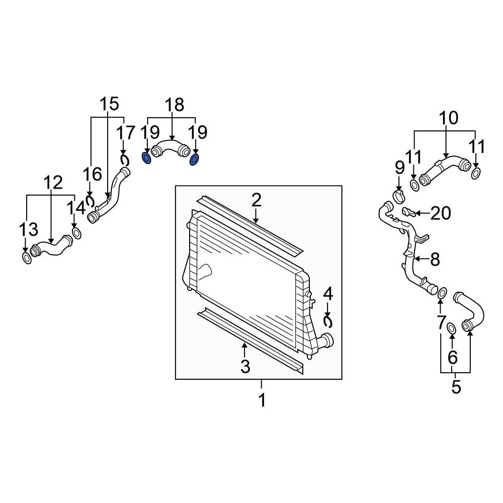 Volkswagen OE 3C0145117F - Intercooler Tube Seal
