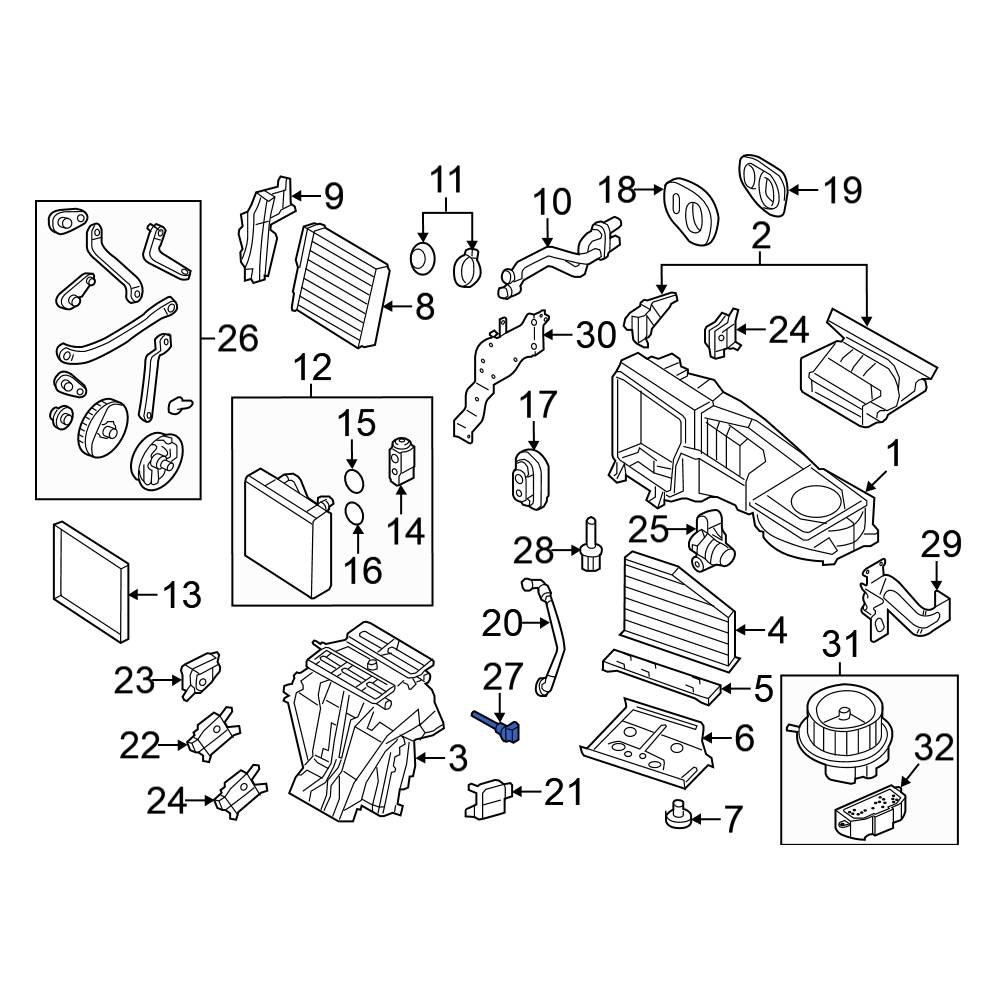 Volkswagen OE 3D0907543A - Front HVAC Duct Air Temperature Sensor