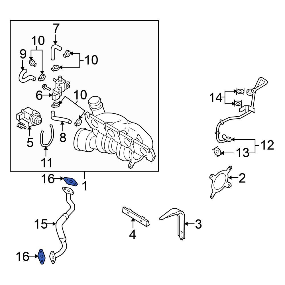 Volkswagen OE 06F145757L - Turbocharger Oil Line Gasket