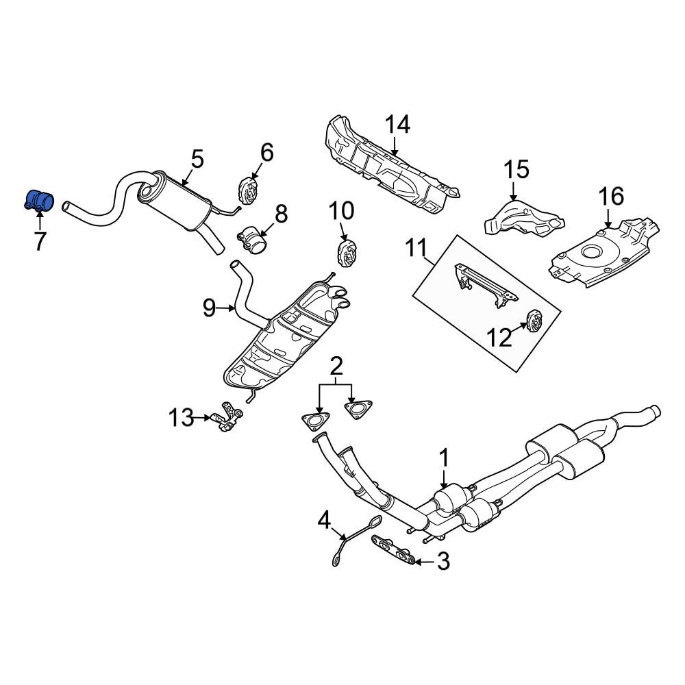 Volkswagen OE 1K0253141J - Exhaust Muffler Clamp