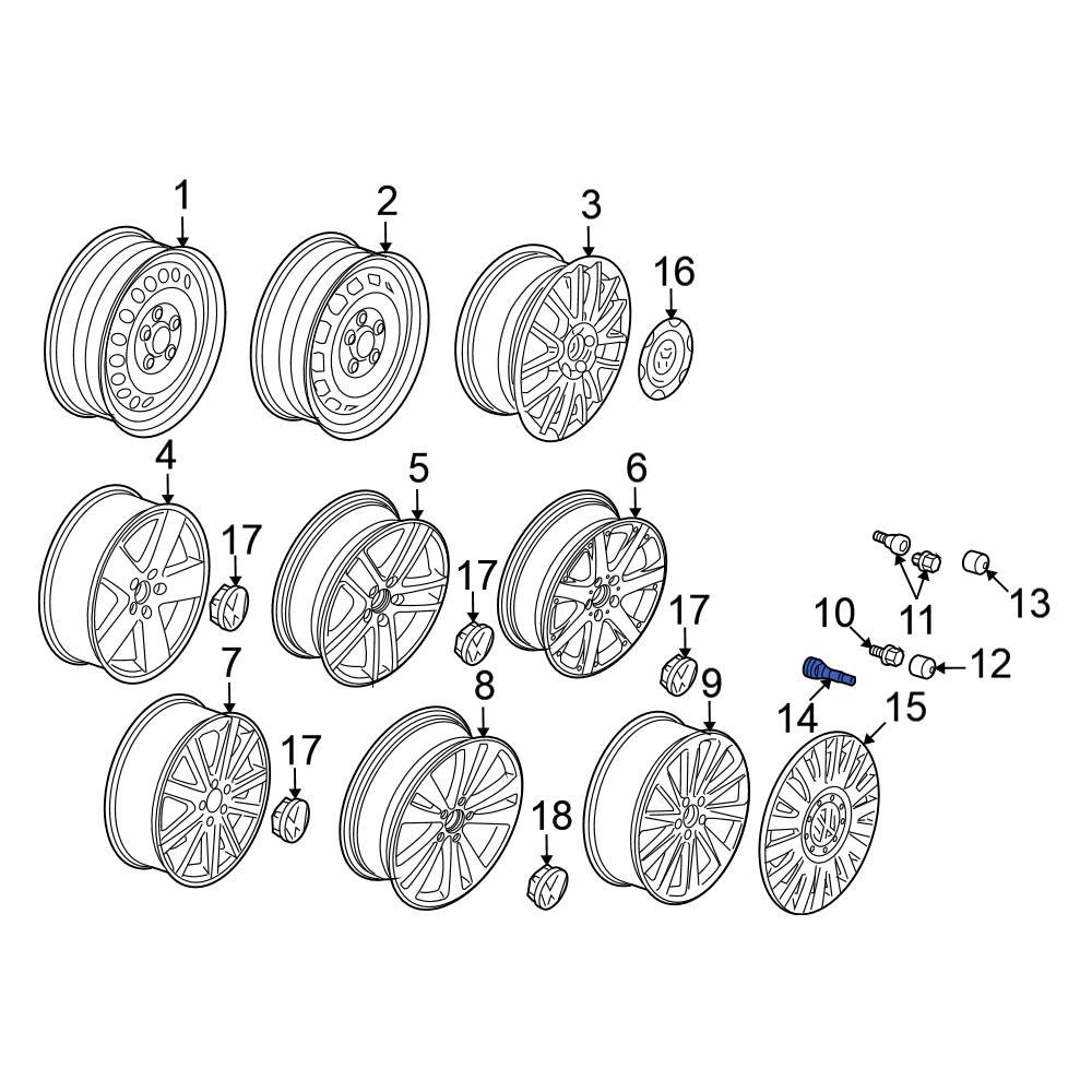 Volkswagen OE 839601361 - Tire Valve Stem
