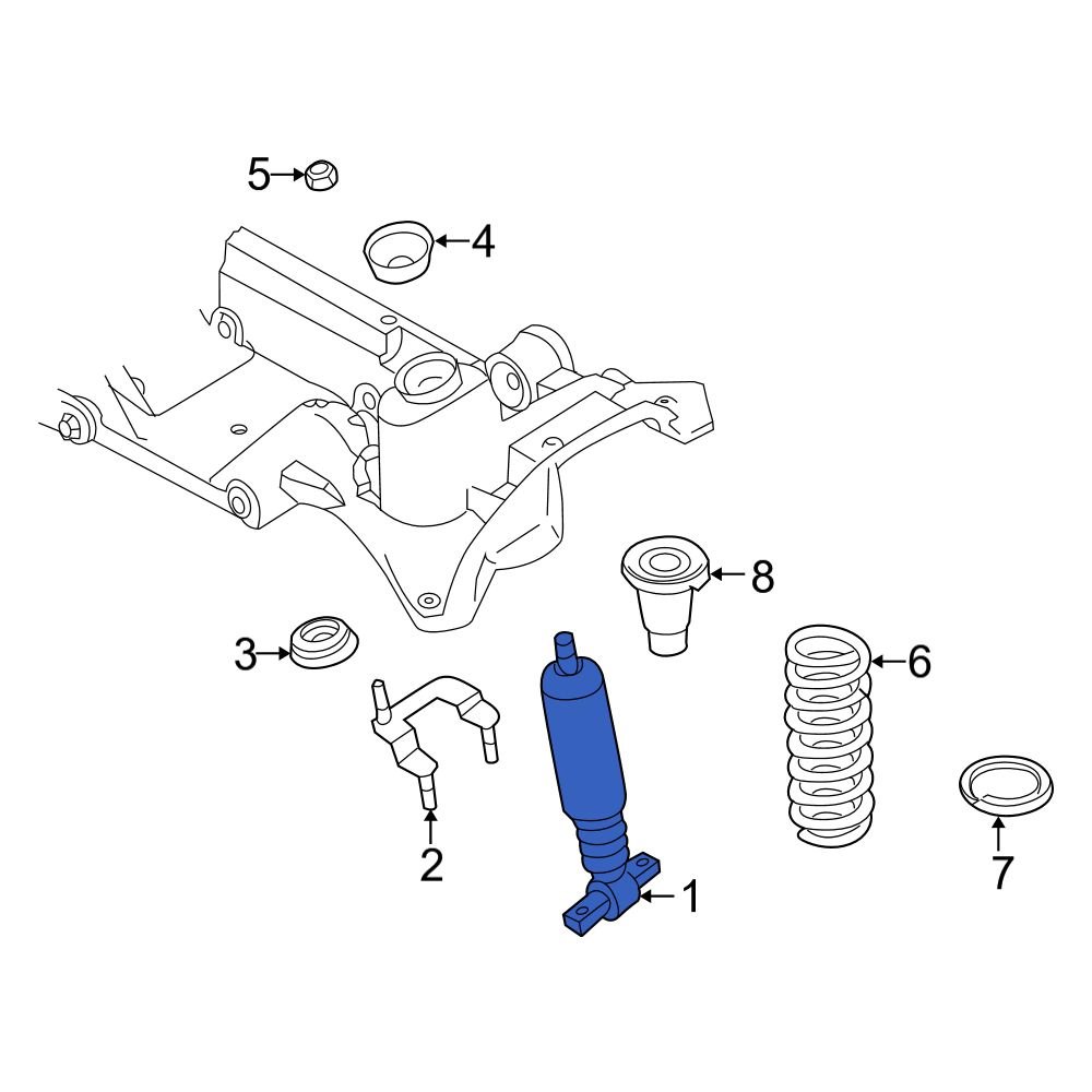 Volvo OE 9492049 - Rear Suspension Shock Absorber