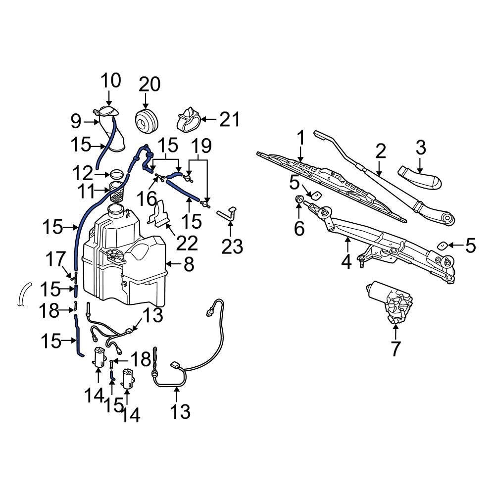 Volvo OE 30622606 - Rear Liftgate Washer Hose