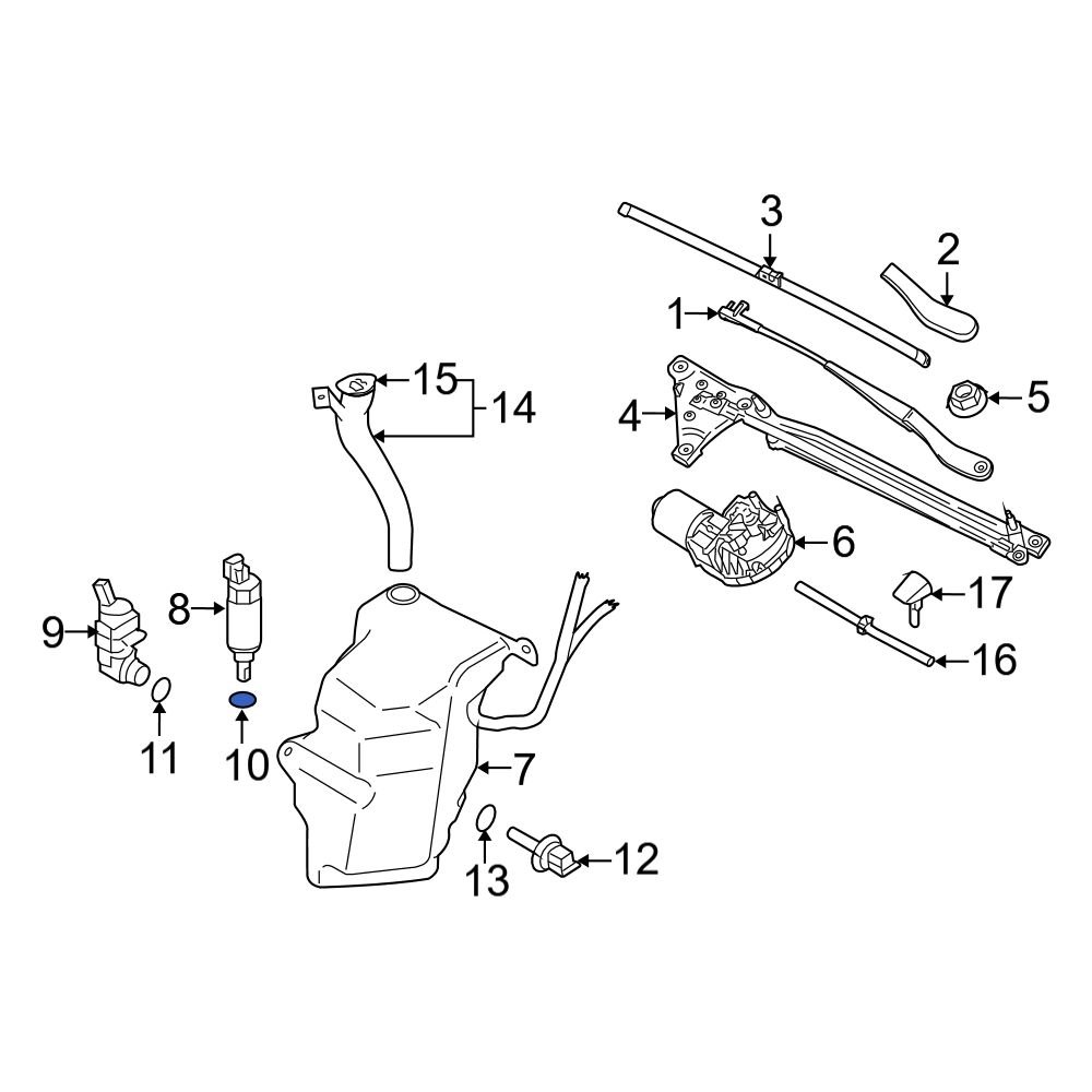 Volvo OE 8678424 - Windshield Washer Pump Grommet