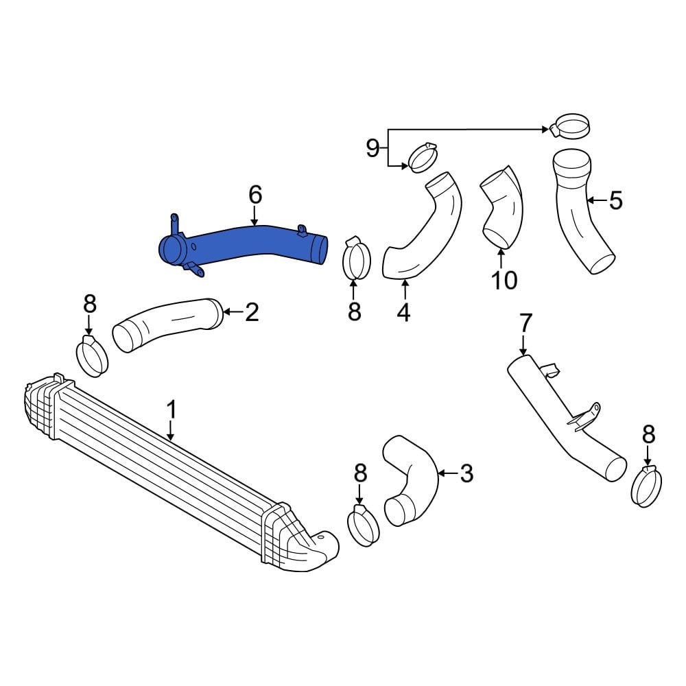 Volvo OE 30636611 - Right Intercooler Pipe