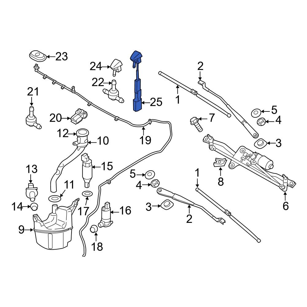 Volvo OE 31301827 - Front Windshield Washer Nozzle