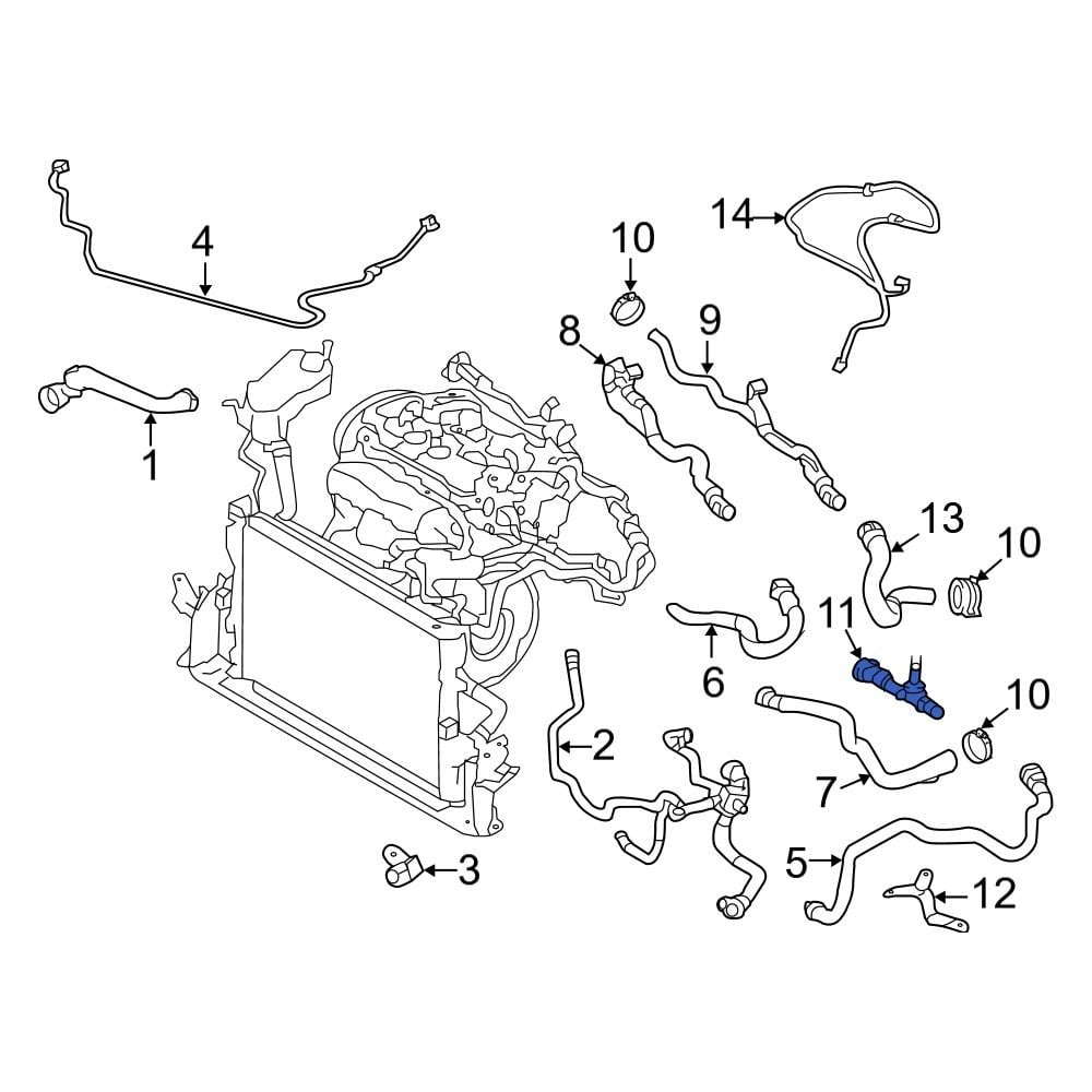 Volvo OE 31338581 - HVAC Heater Hose Connector