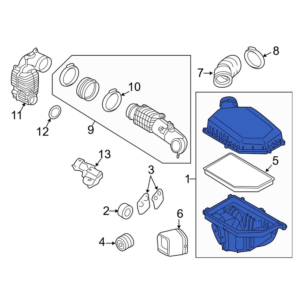 Volvo OE 31319684 - Air Filter and Housing Assembly
