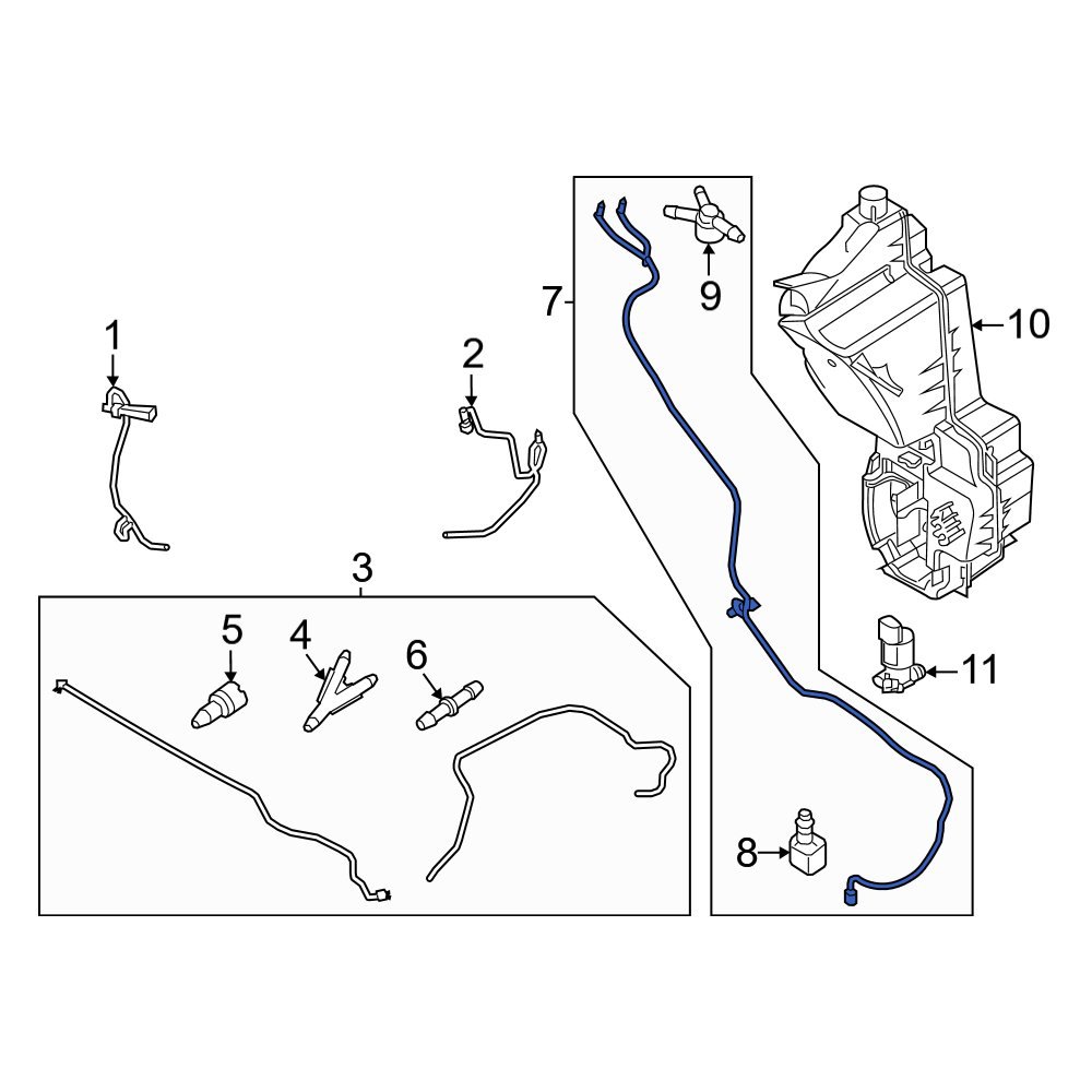 Volvo OE 30622606 - Rear Liftgate Washer Hose