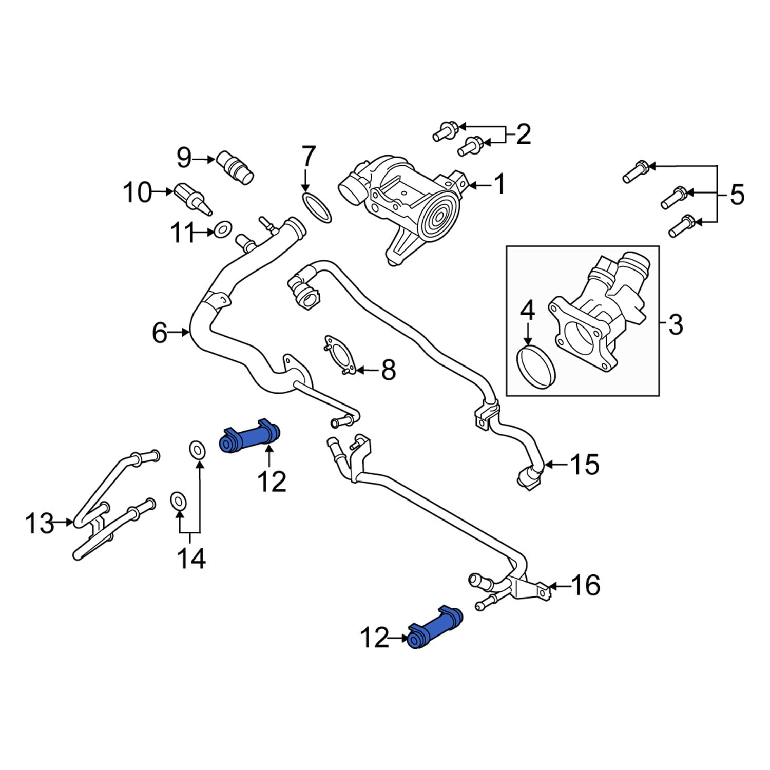 Volvo OE 31319352 - Engine Coolant Pipe Adapter
