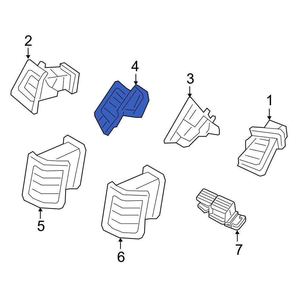 Volvo OE 31477274 - Left Center Dashboard Air Vent