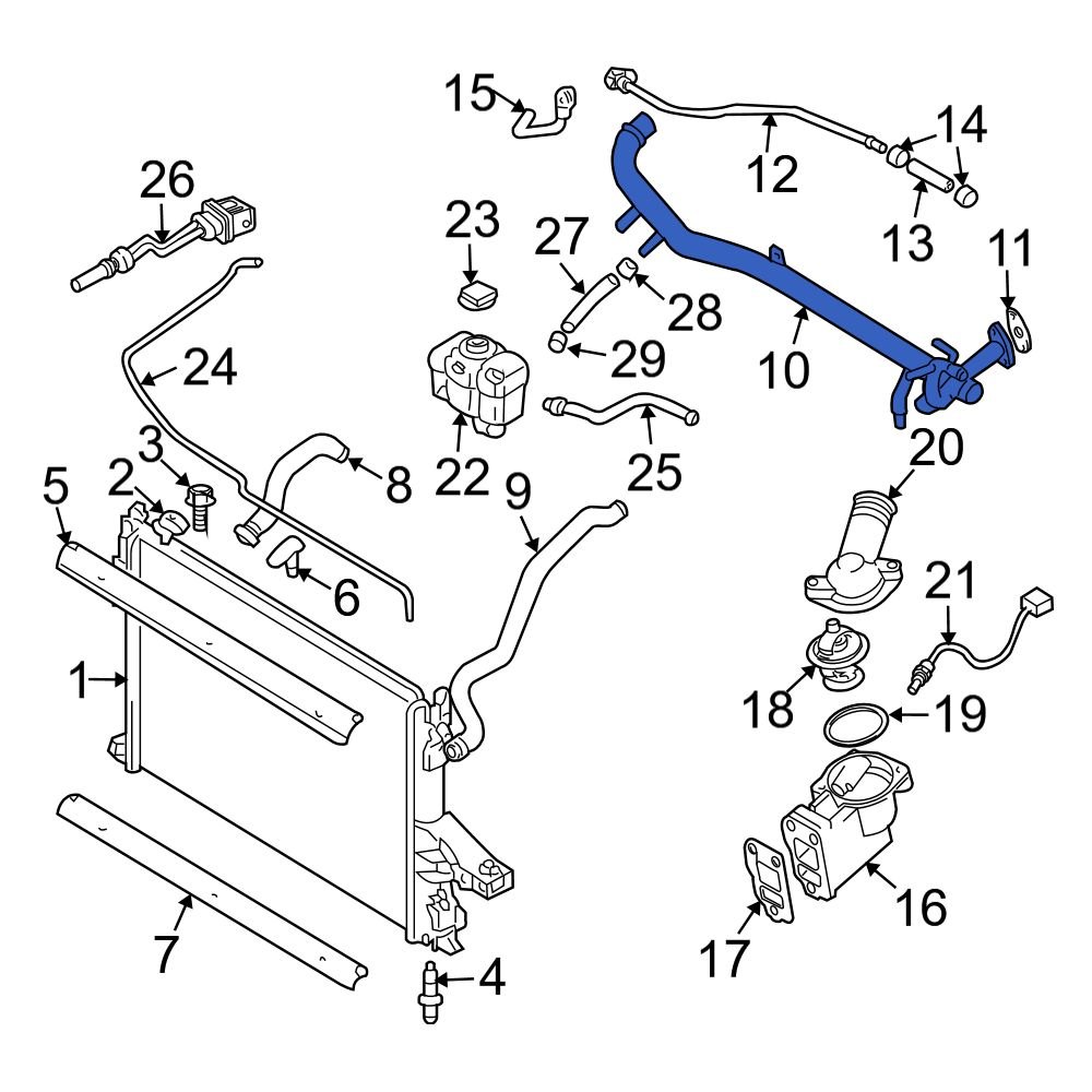 Volvo OE 30650430 - Engine Coolant Crossover Pipe