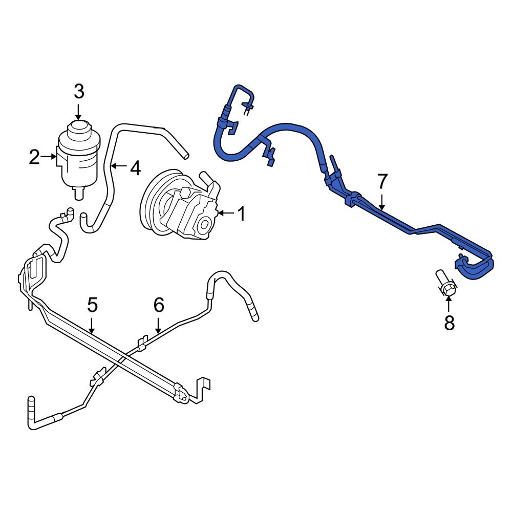 Volvo OE 31280401 - Power Steering Pressure Hose