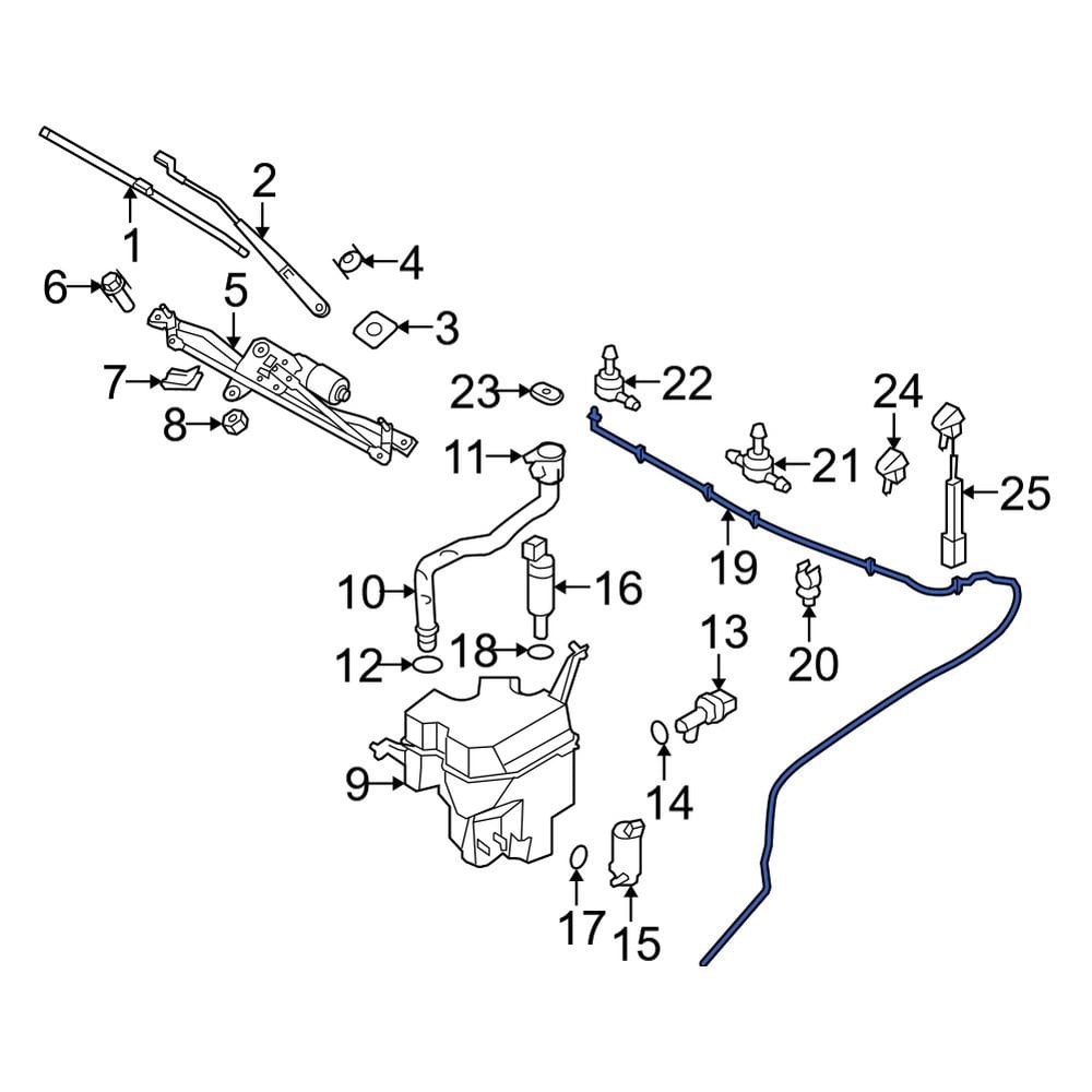 Volvo OE 30655069 - Front Windshield Washer Hose