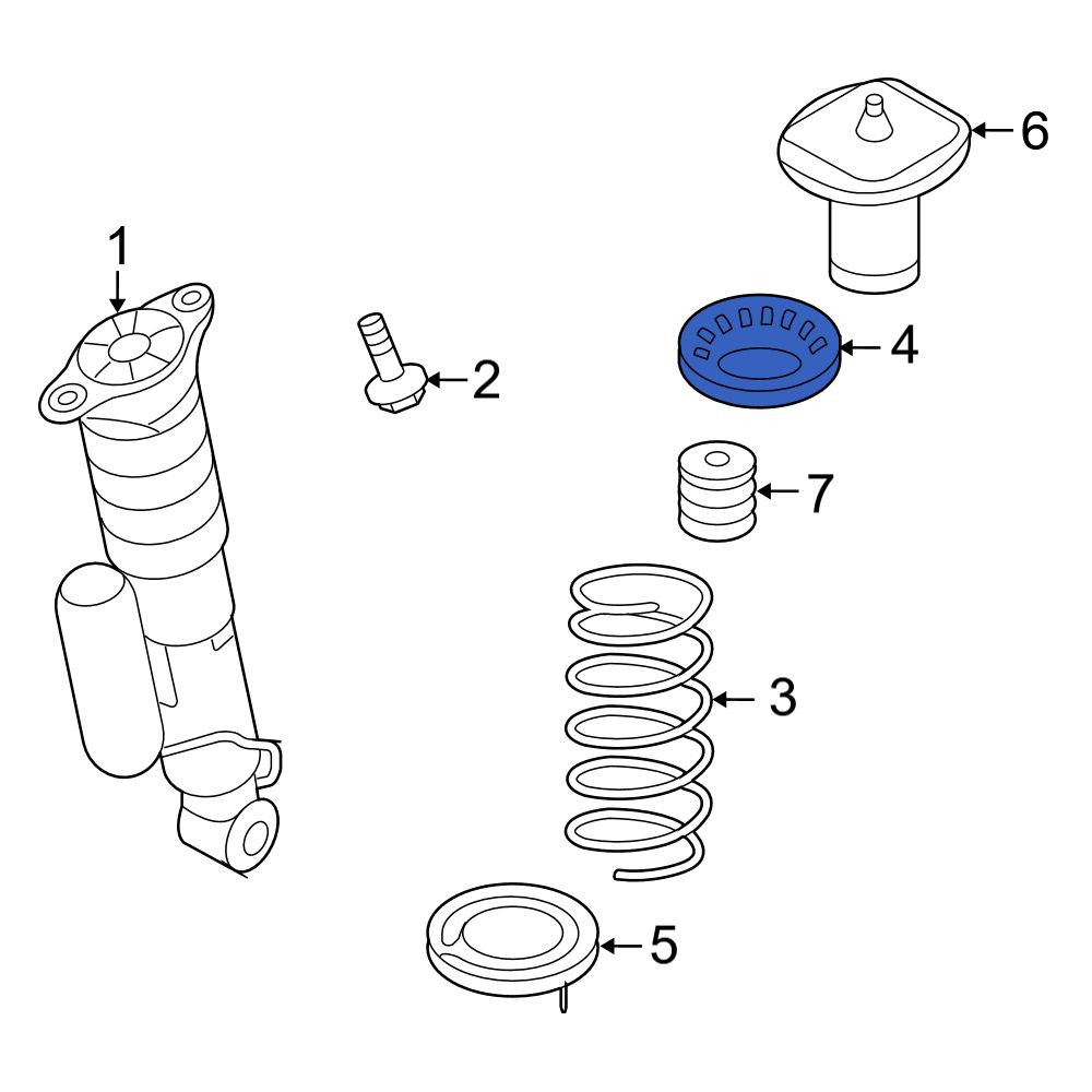 Volvo OE 30748807 - Rear Upper Coil Spring Insulator