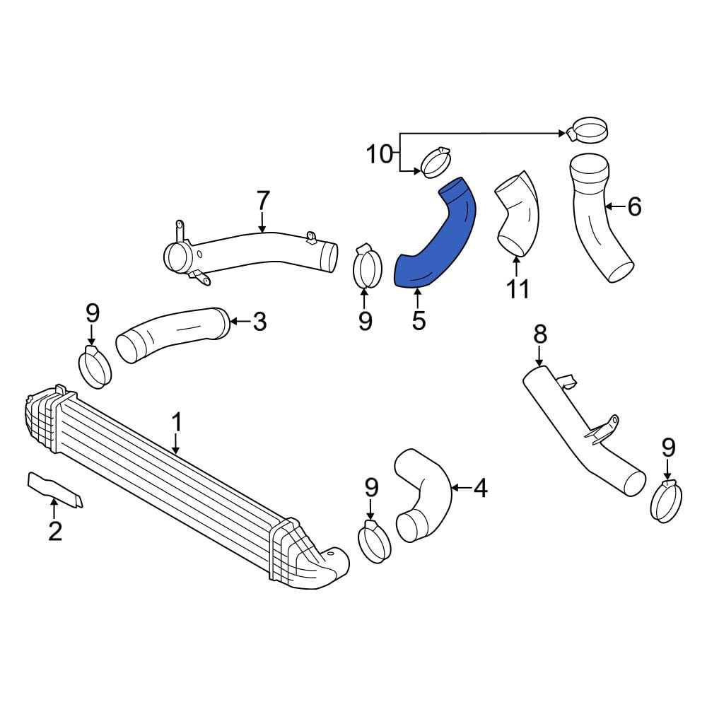 Volvo OE 30636611 - Left Intercooler Pipe