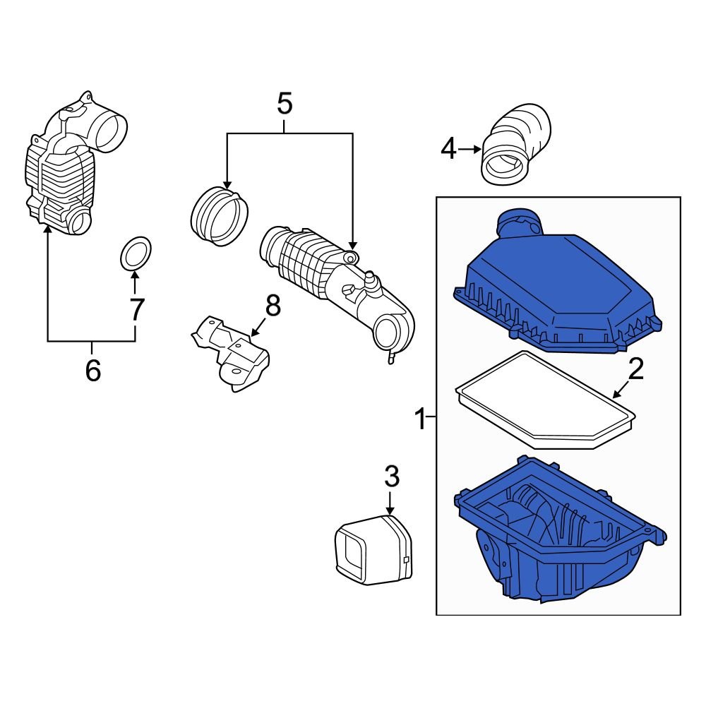Volvo OE 31319684 - Air Filter and Housing Assembly