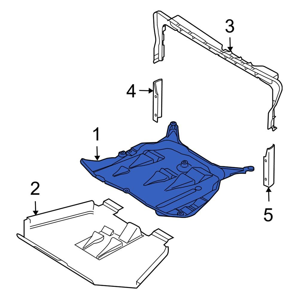 Volvo OE 30680968 - Front Radiator Support Splash Shield
