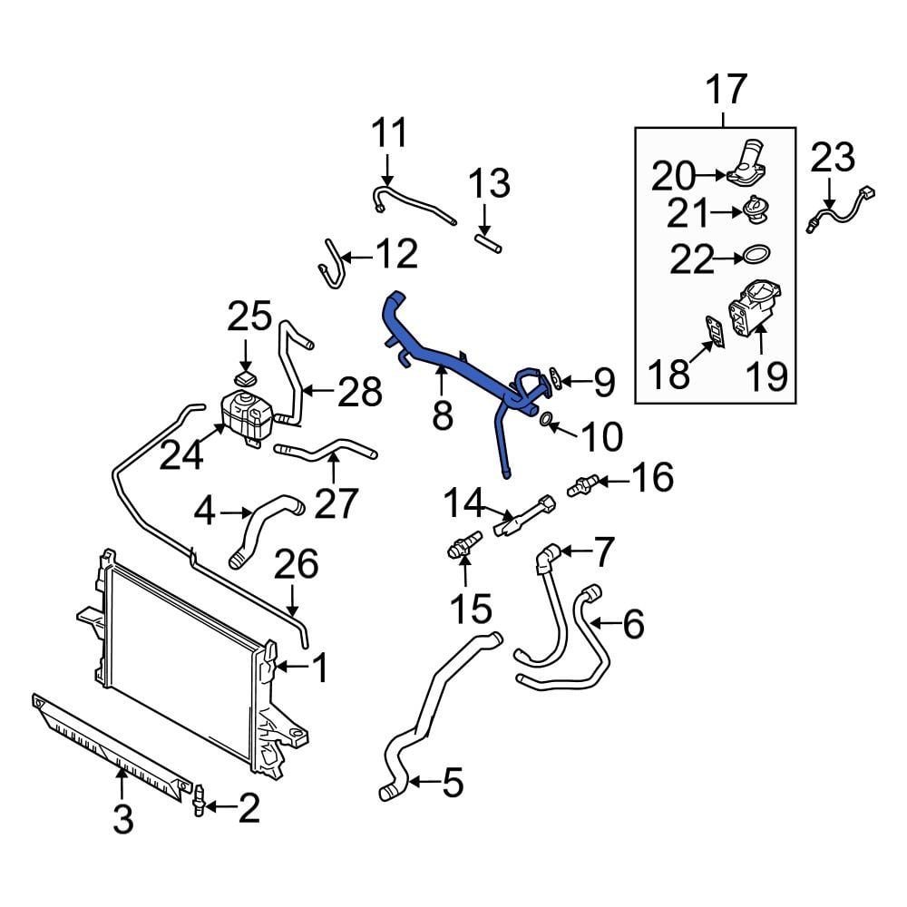 Volvo OE 30650430 - Engine Coolant Crossover Pipe