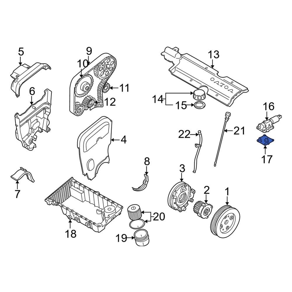 Volvo OE 30731212 - Engine Variable Valve Timing (VVT) Solenoid Seal