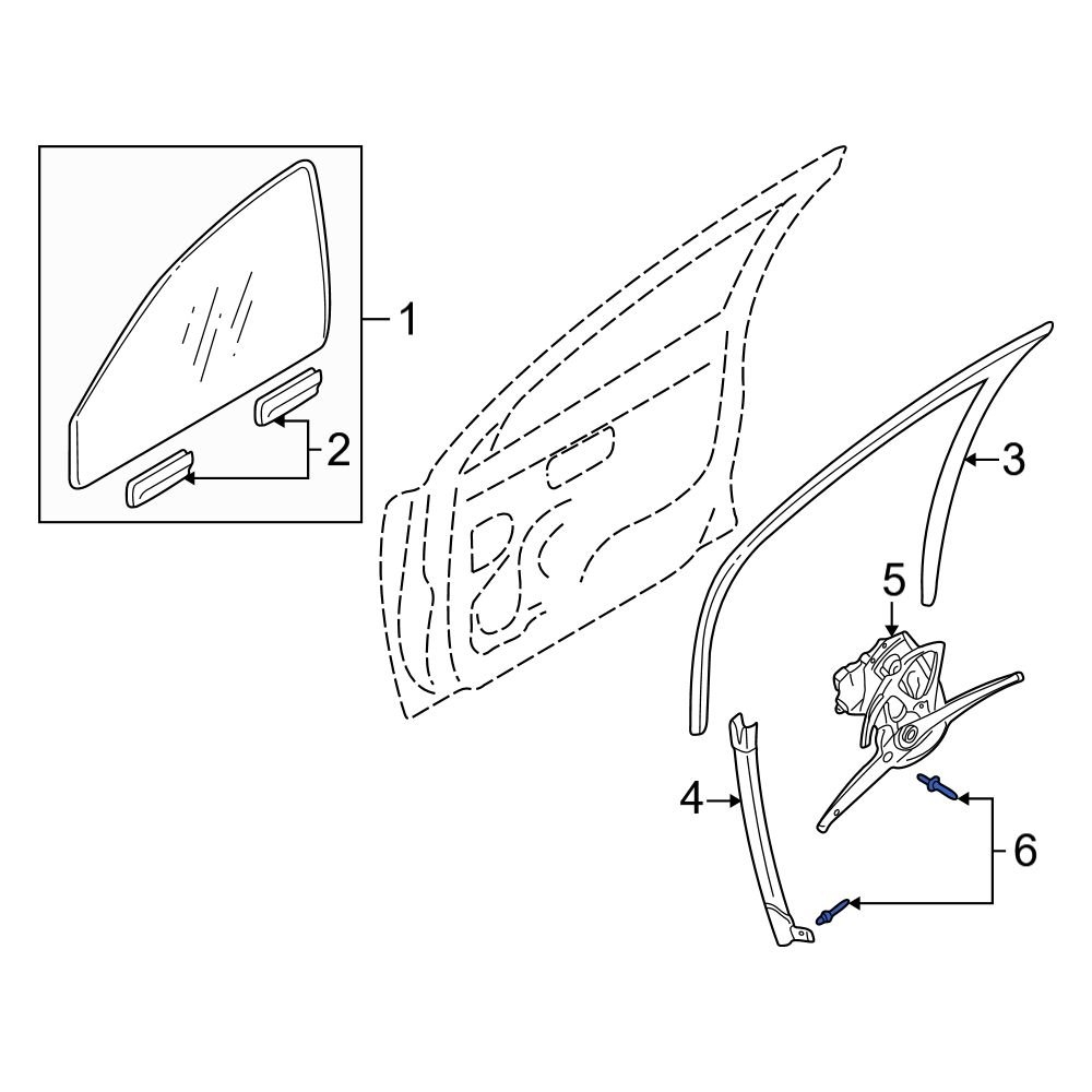 Volvo OE 30640780 - Front Window Regulator Rivet