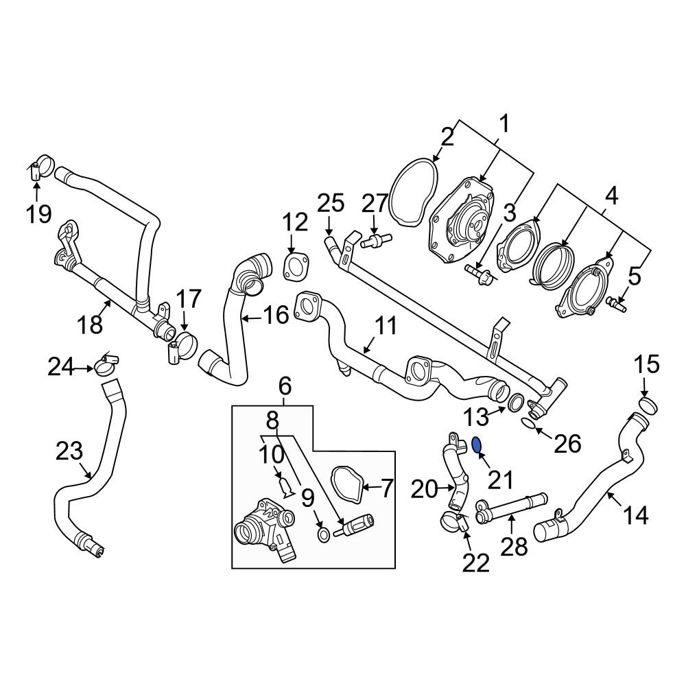 Volvo OE 31109235 - Engine Coolant Pipe O-Ring