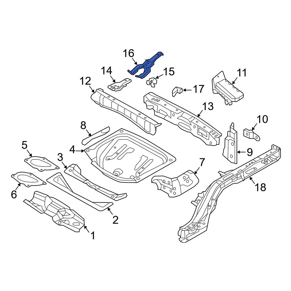 Volvo OE 32353203 - Rear Right Floor Support
