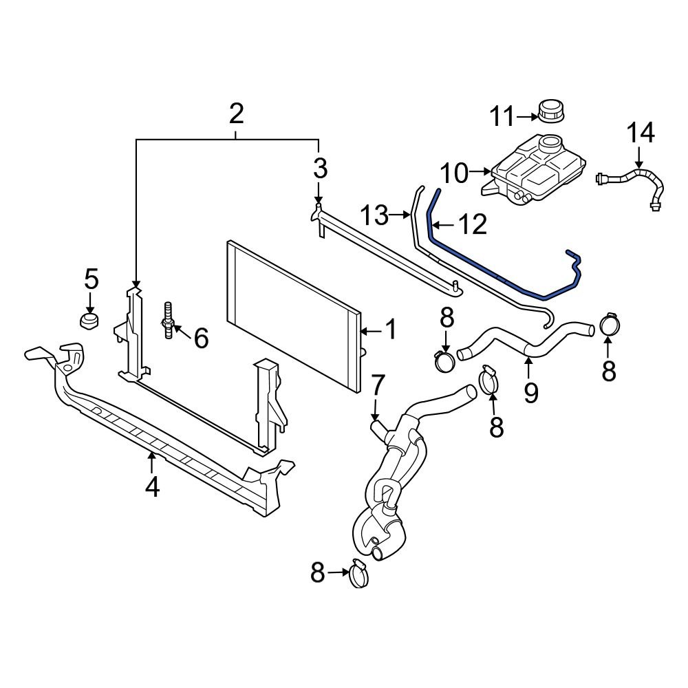 Volvo OE 30776162 - Engine Coolant Overflow Hose