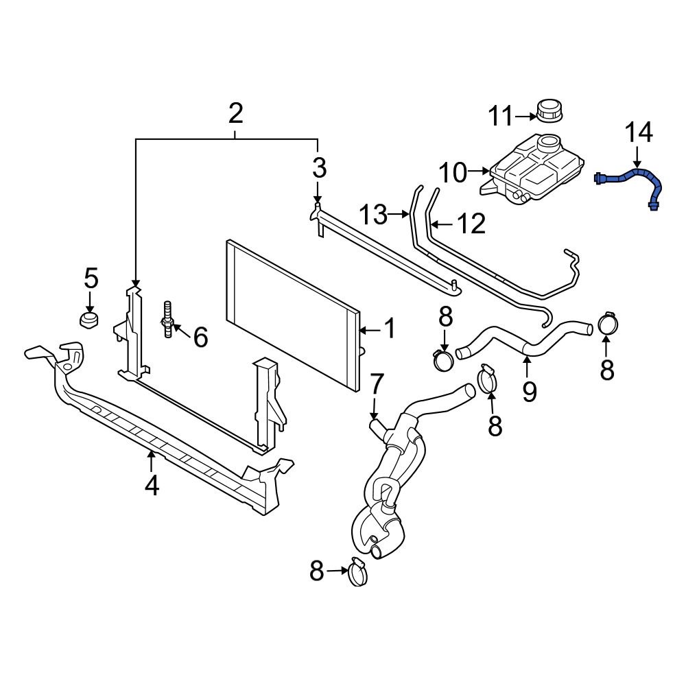Volvo OE 30680148 - Engine Coolant Overflow Hose