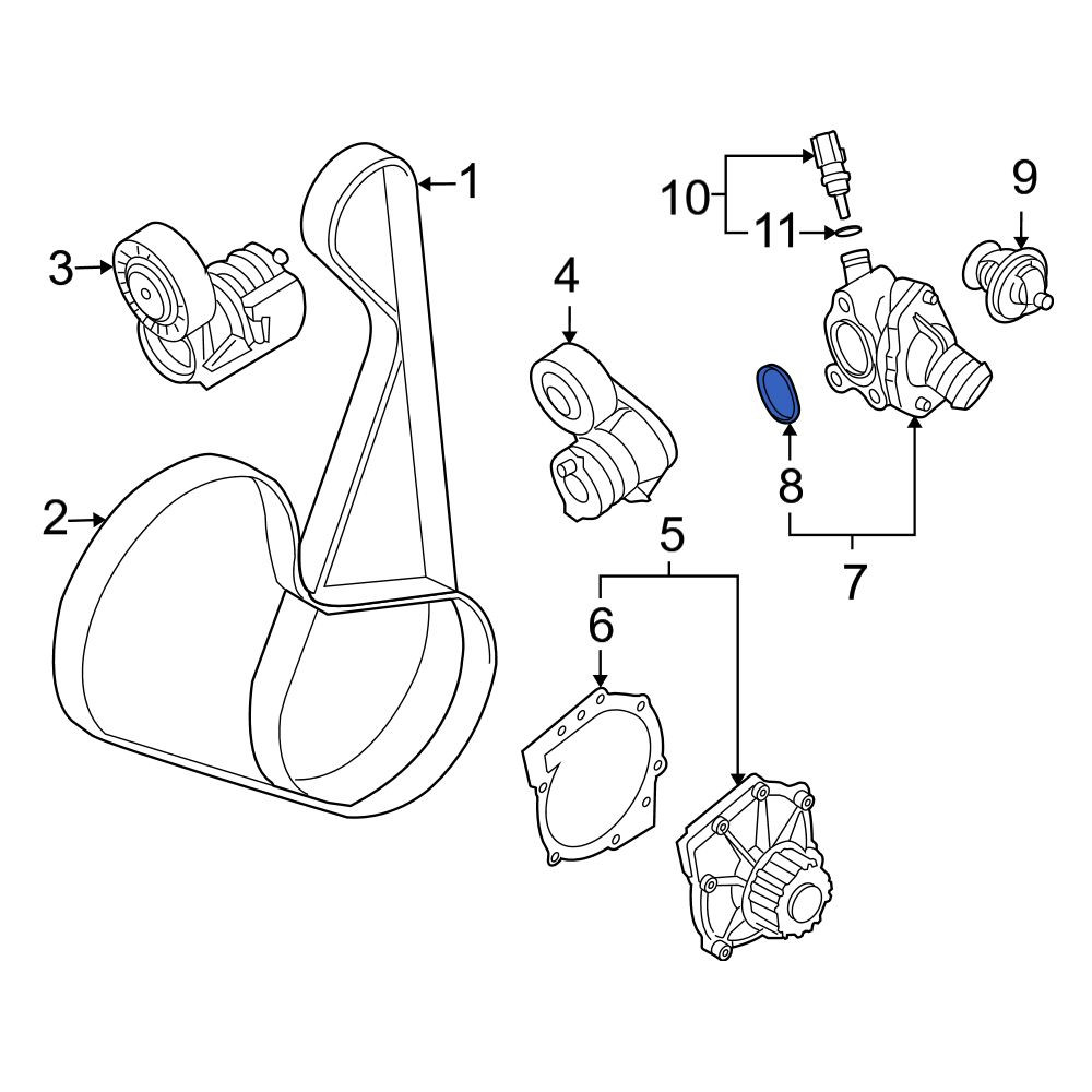 Volvo OE 8642620 - Engine Coolant Thermostat Housing Gasket