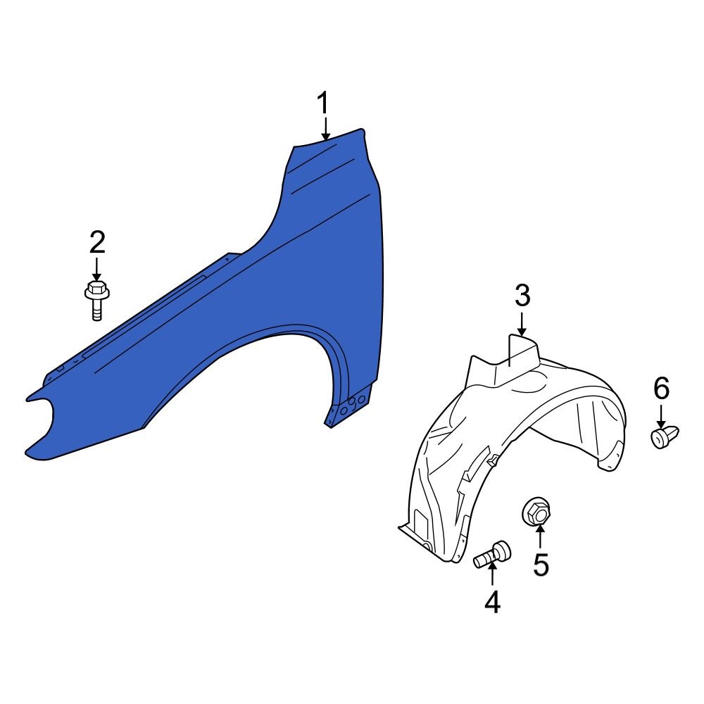 Volvo OE 31294002 - Front Left Fender