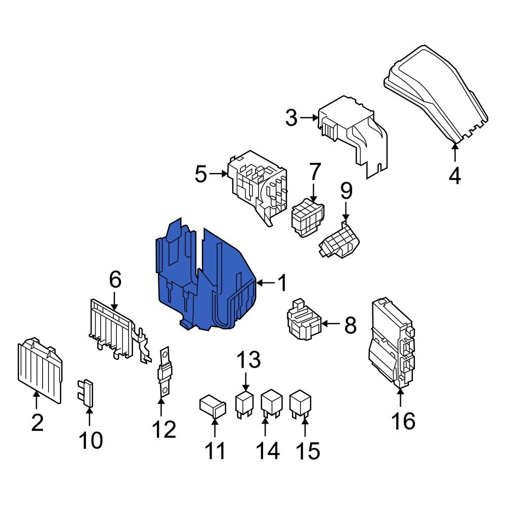 Volvo OE 30765431 - Fuse and Relay Center Base