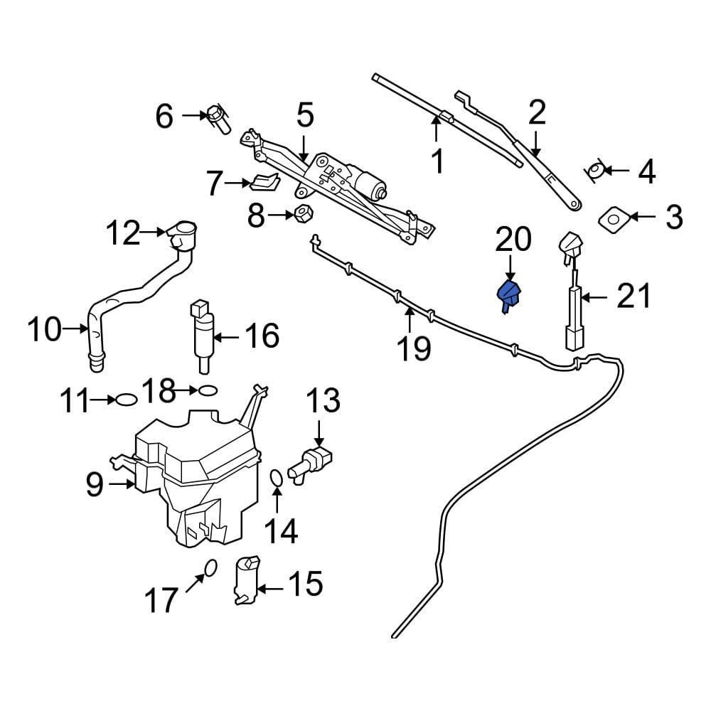 Volvo OE 31301827 - Front Windshield Washer Nozzle