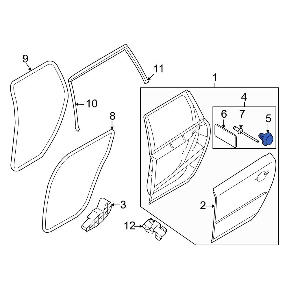Volvo OE 1376567 - Rear Door Interior Trim Panel Retainer